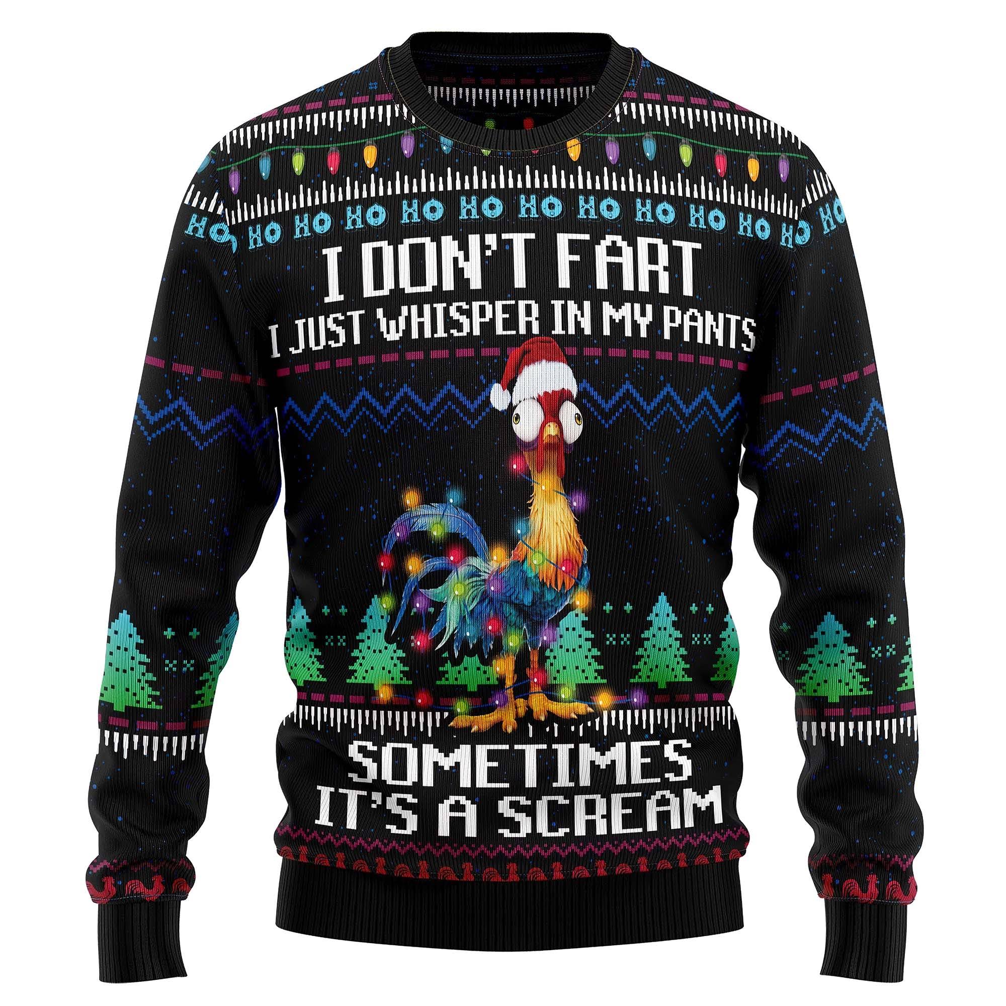 It's Scream Chicken Ugly Christmas Sweater - Icestork