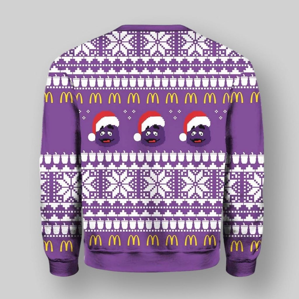 McDonald's Grimace Ugly Christmas Sweater - Icestork