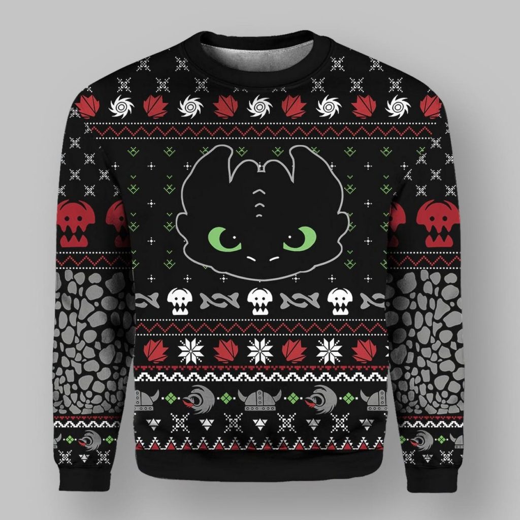 Toothless How To Train Your Dragon Ugly Christmas Sweater - Icestork
