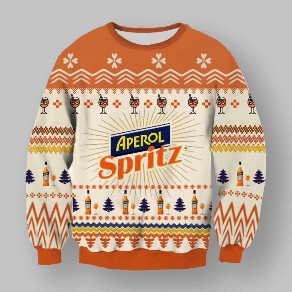 Vintage Aperol Spritz Christmas Sweater - Icestork